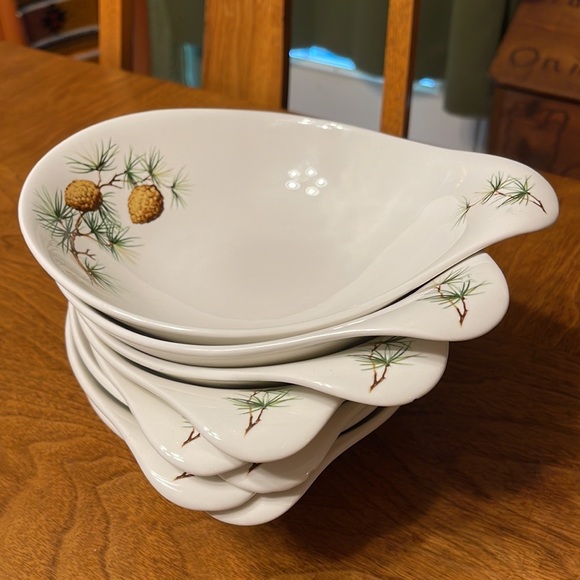 Eva Zeisel | Dining | Vintage 5s Hallcraft Eva Zeisel Pinecone Oval ...